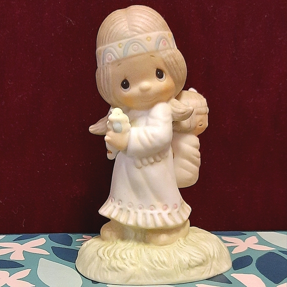 Enesco | Other | Vintage 7s Precious Moments Indian Girl With Baby ...